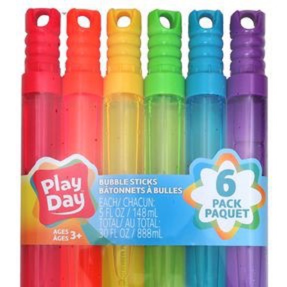 Toys | Play Day Bubble Sticks 6 Pack Bubbles Fun | Poshmark